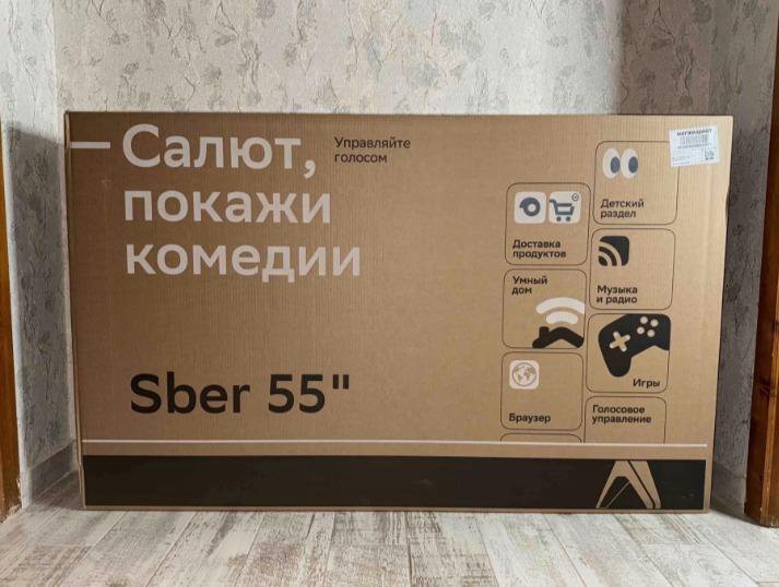 New Гарантия Телевизор Sber SDX-55U4127, 55"139 см – купить в Красноярске, цена 22 000 руб ...