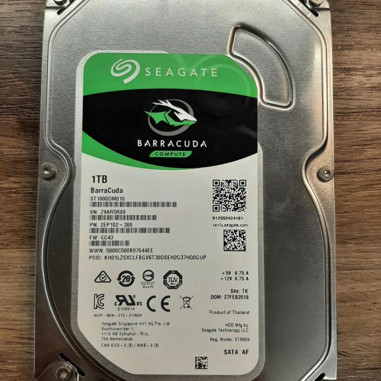Жесткий диск HDD Seagate Barracuda 1 ТБ – купить в Москве, цена 2 500 ...