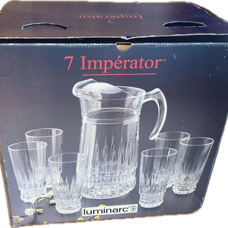 Кувшин и 6 стаканов Imperator Luminarc Франция – купить в Москве, цена ...