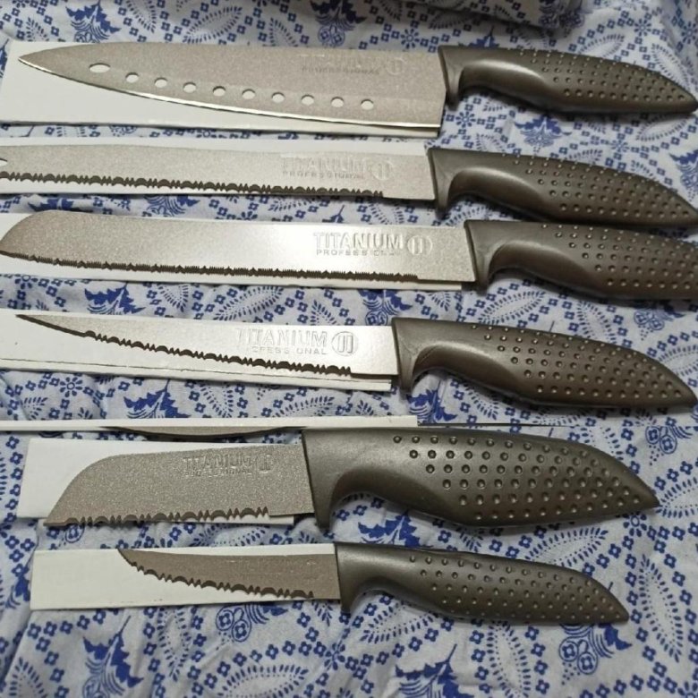 Кухонные ножи Titanium новые – купить в Москве, цена 300 руб., дата ...