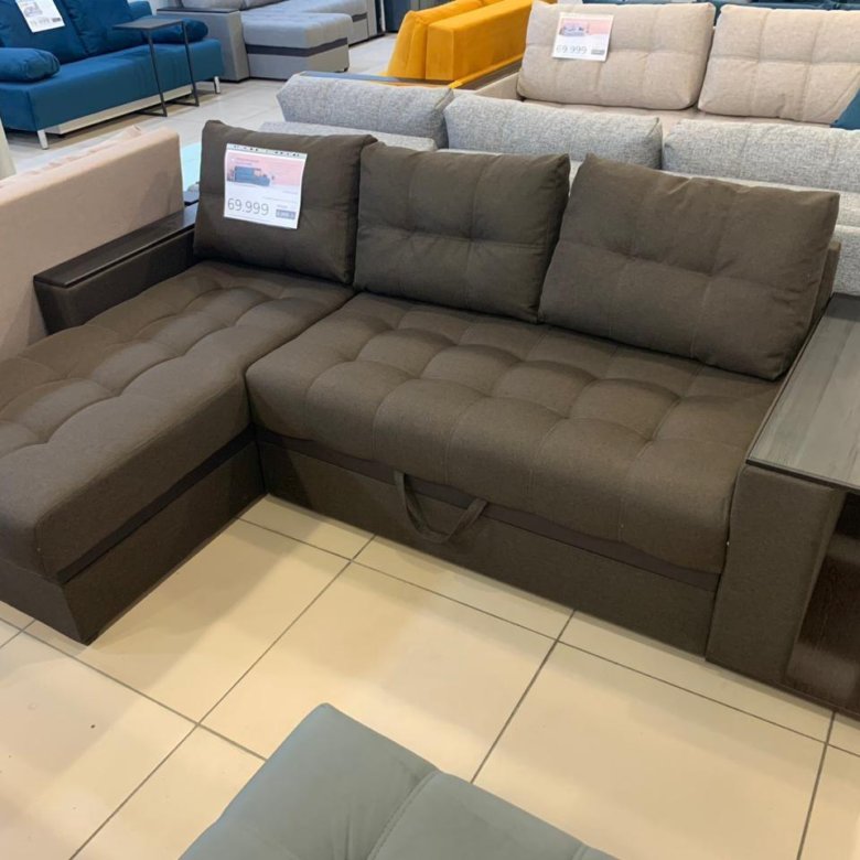 Угловой диван Атланта НПБ рогожка Malmo шоколад – купить в Комсомольске ...