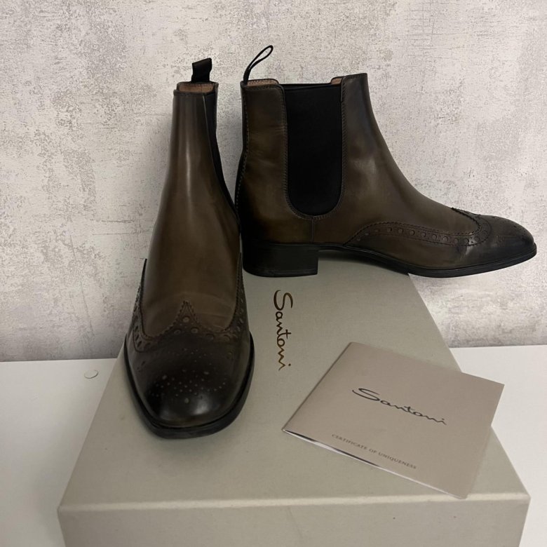 подарок бывшего Santoni полусапоги р.39,5-40 – купить в Москве, цена 49 ...