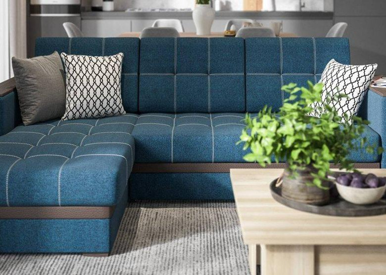 Угловой диван Атланта нпб рогожка Malmo синий – купить в Комсомольске ...