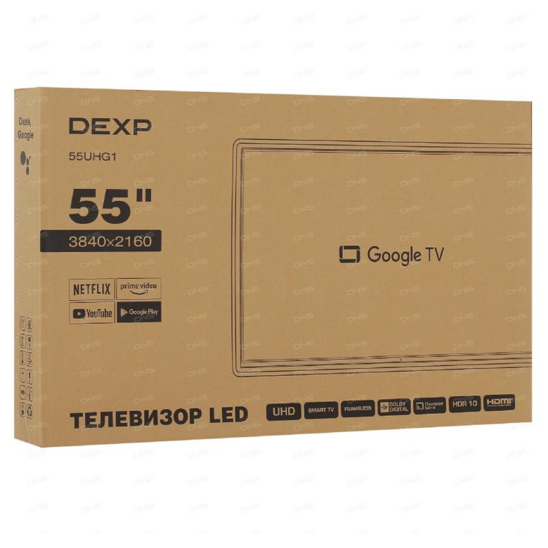 55" (139 см) LED-телевизор DEXP 55UHG1 черный – купить в Хабаровске ...