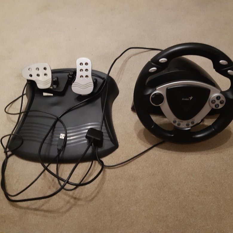 Игровой руль с педалью Genius Twin Wheel – купить в Москве, цена 600 ...
