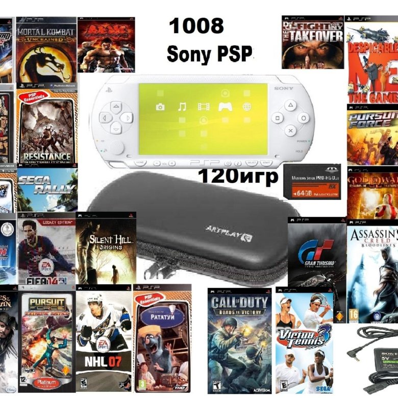 Sony PSP 1008 Карта 64гб (120игр)Подвезу – купить в Москве, цена 9 990 руб., дата размещения: 13 ...